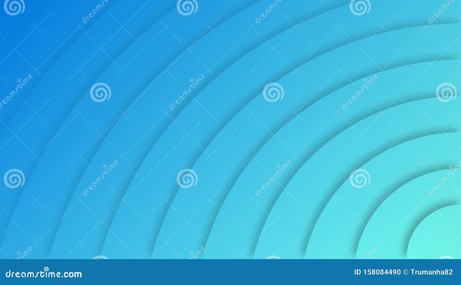 Abstract Overlapping Concentric Circles Pattern in Blue Gradient ...