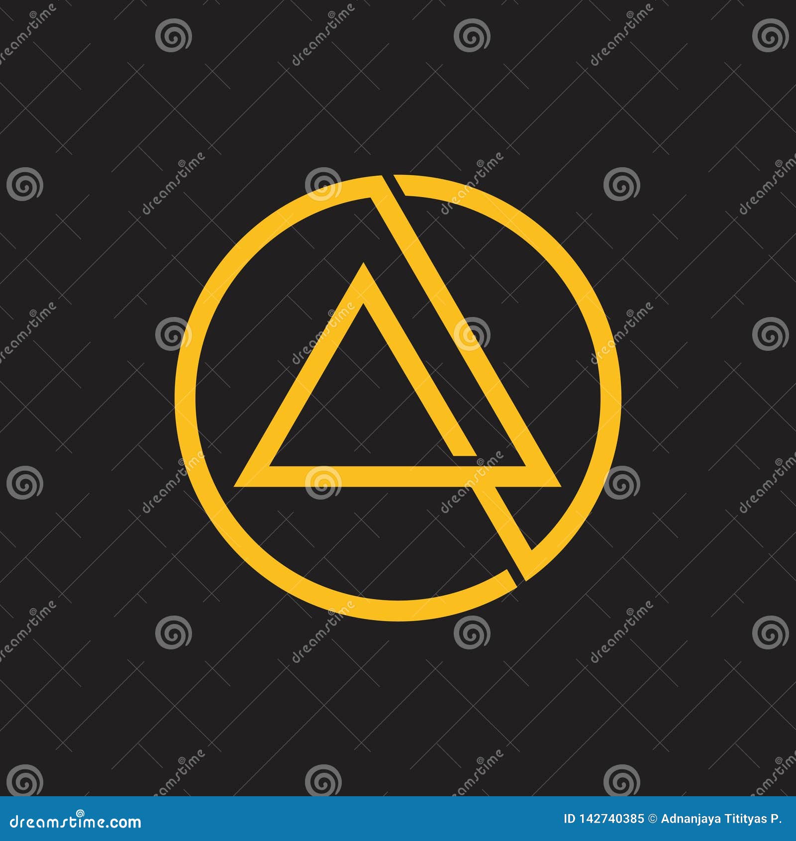 Abstract Overlapping Line Triangle Circle Logo Stock Vector ...