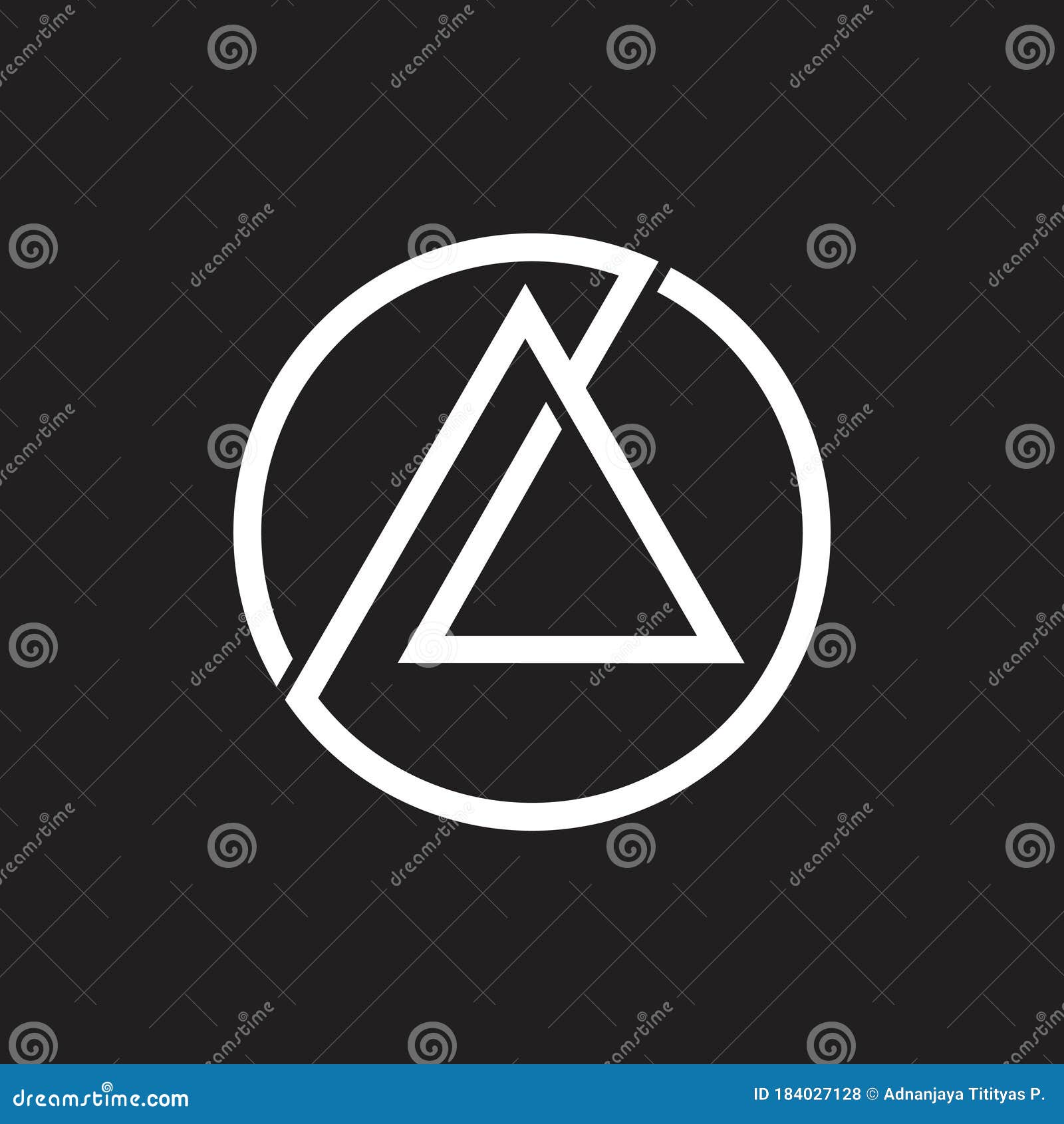Abstract Overlapping Line Triangle Circle Logo Stock Vector ...