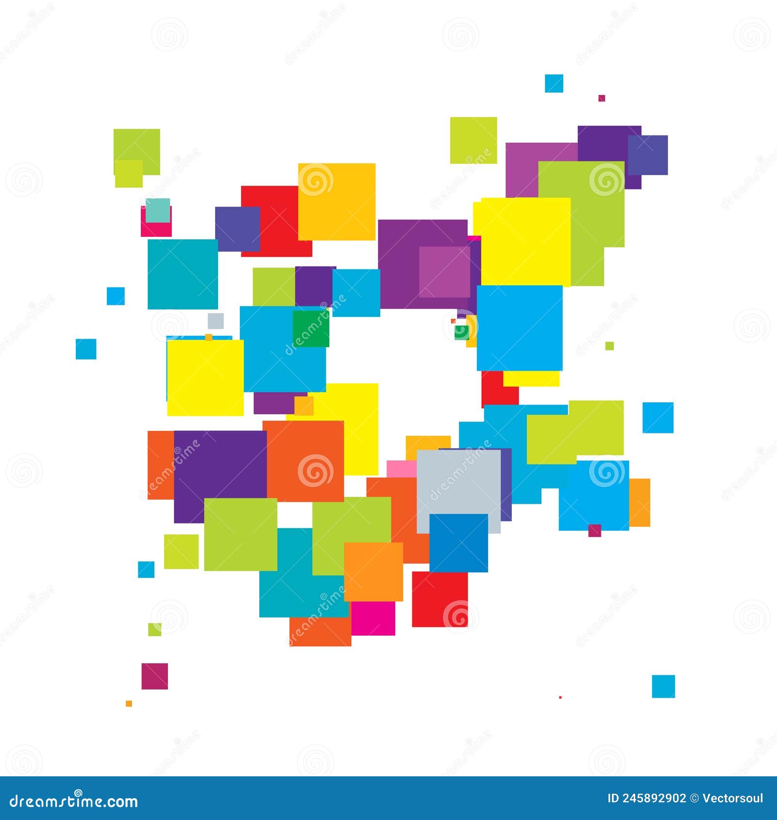 Abstract Overlapping Squares Element Vector Illustraiton Stock Vector ...