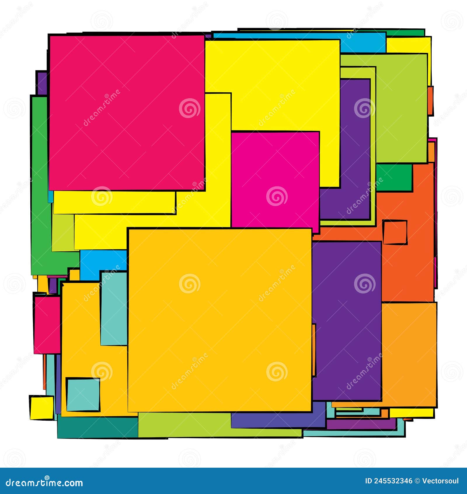 Abstract Overlapping Squares Pattern Vector Illustraiton Stock Vector ...