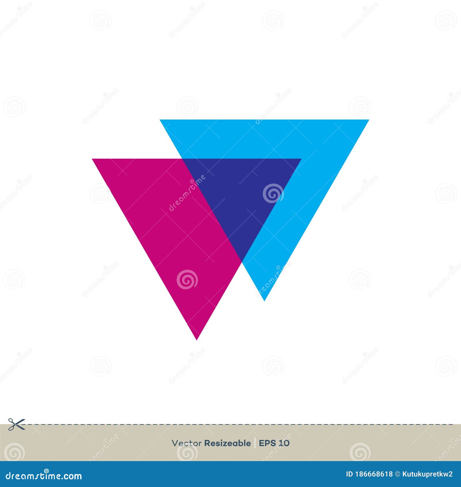 Abstract Overlapping Triangle Icon Vector Logo Template Illustration ...