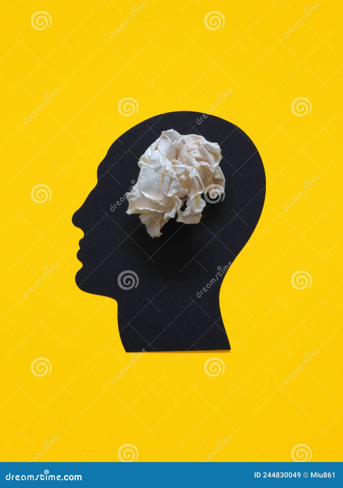 Abstract Overthinking Composition with Man Head. Stock Image - Image of ...