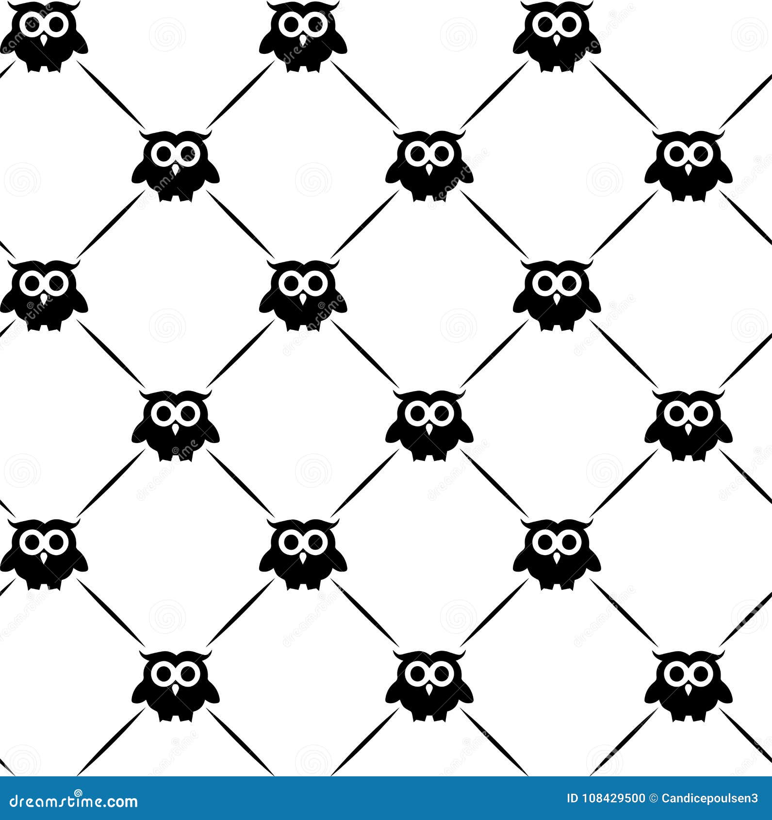 Abstract Owl with Cross Work Pattern with Seamless Repeat Artwork Stock ...