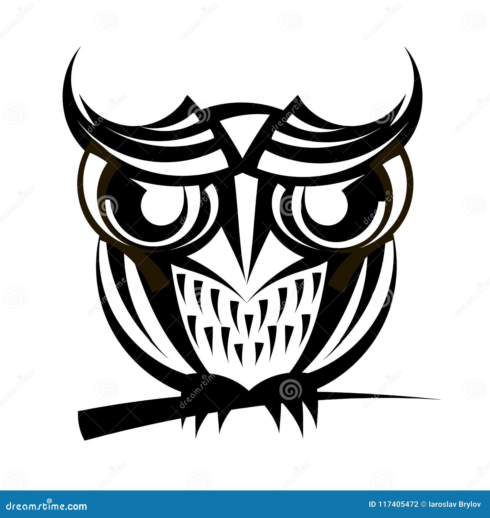 Abstract owl vector stock vector. Illustration of bird - 117405472