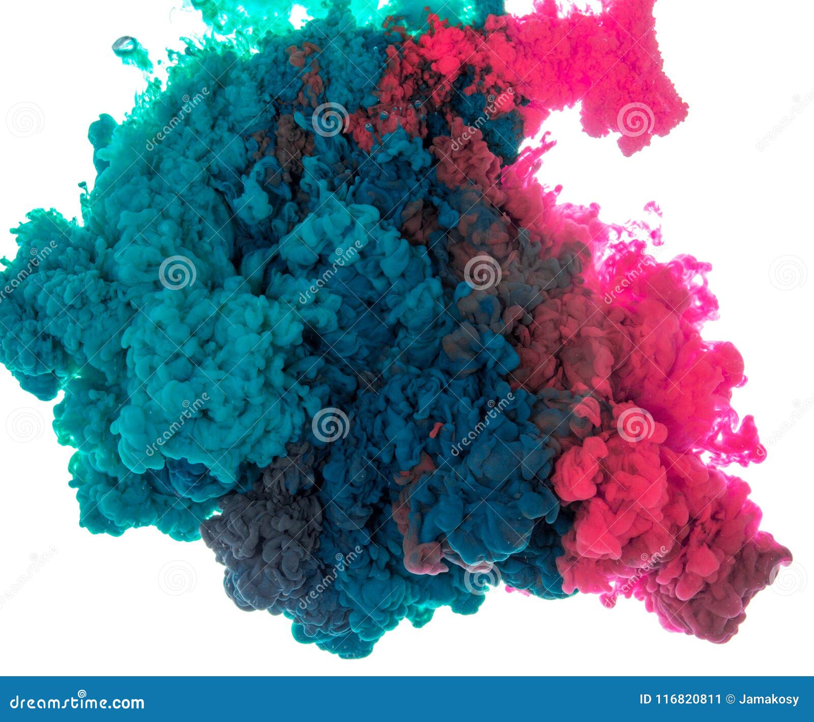Abstract Paint Background Multi Color Ink Splash in the Water Isolated ...