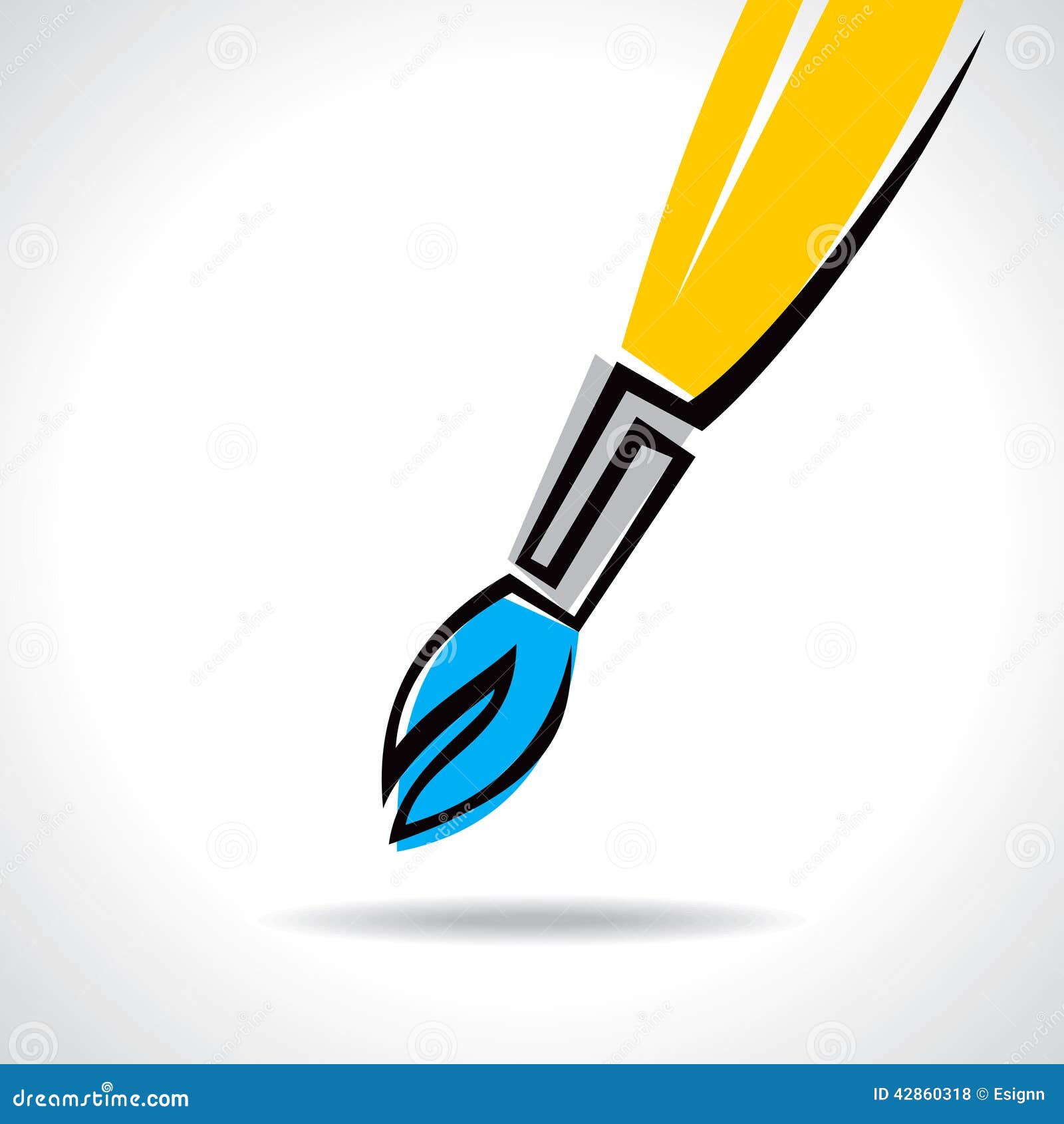 Abstract Paint Brush Illustration Stock Vector - Illustration of ...