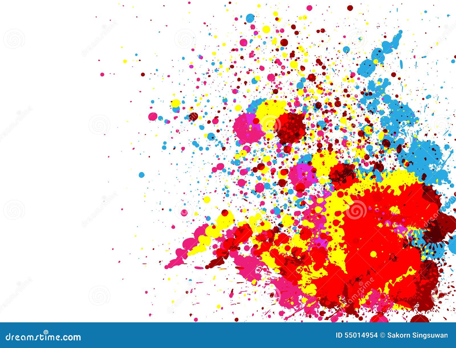 Abstract Paint Color and Splatter Color Background Stock Vector ...