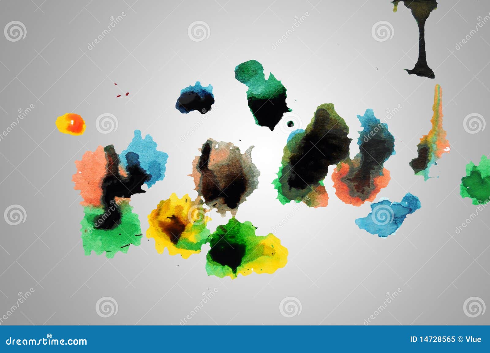 Abstract Paint Drops and Dribbles Stock Image - Image of colors ...