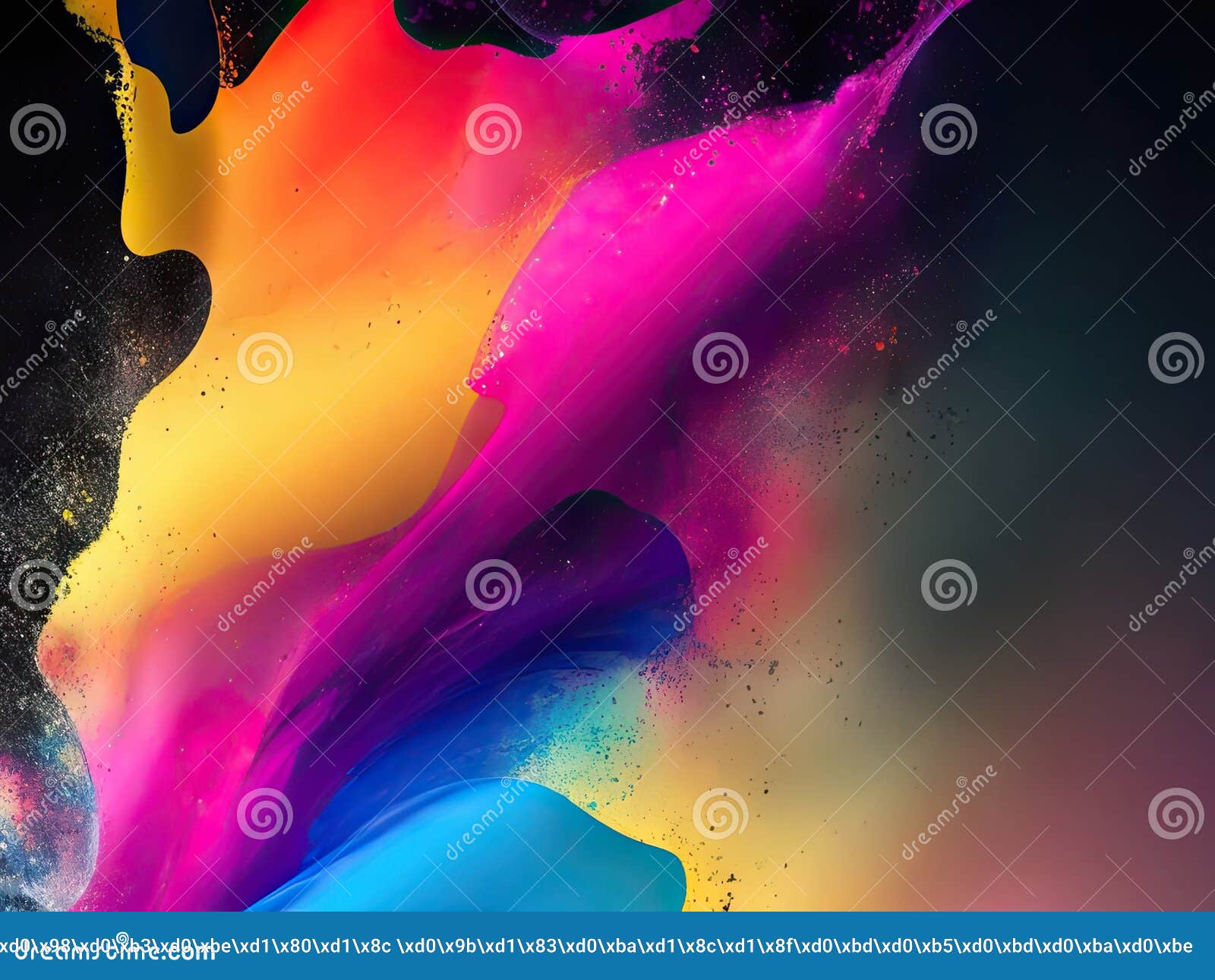 Abstract Paint and Ink in a Rainbow of Colors Splash. Ai Generative ...