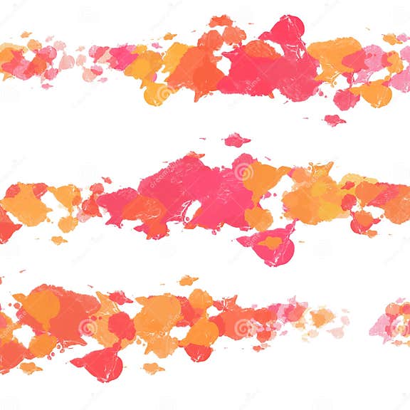 Abstract Paint Lines and Blobs on a White Background Stock Illustration ...