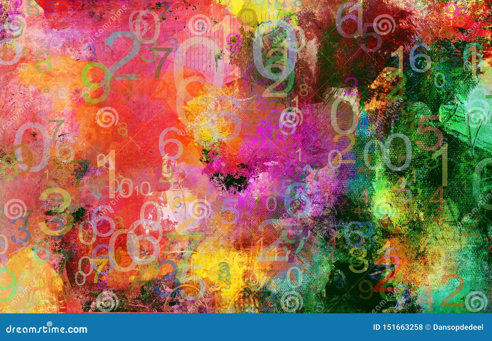 Abstract Paint Numbers Textures Banner Stock Illustration ...