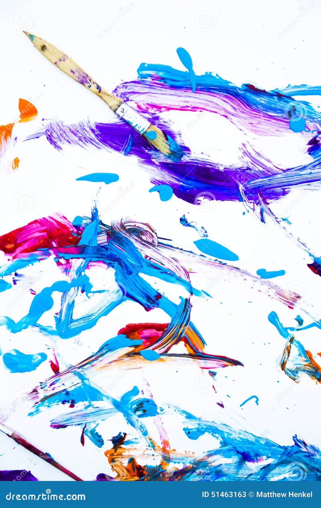 Abstract Paint and Paintbrush Stock Image - Image of painter ...