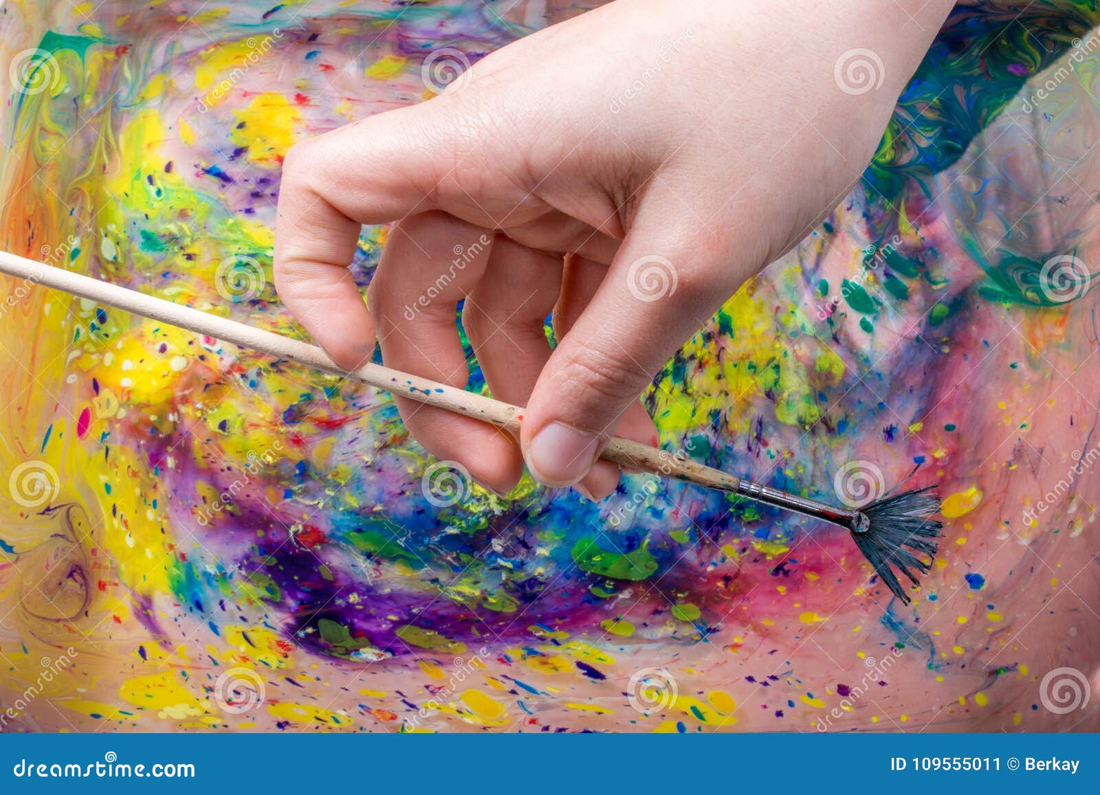 Abstract Paint Patterns on Colorful Background Stock Image - Image of ...