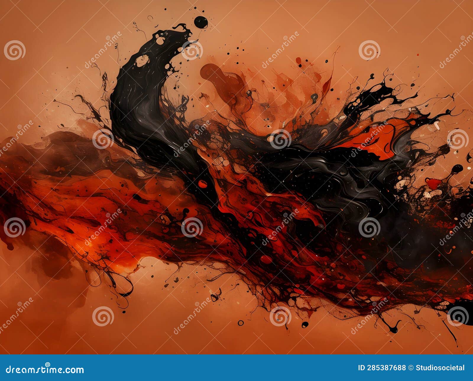 Abstract Paint Splash Background Red Orange Splatter Stock Illustration ...