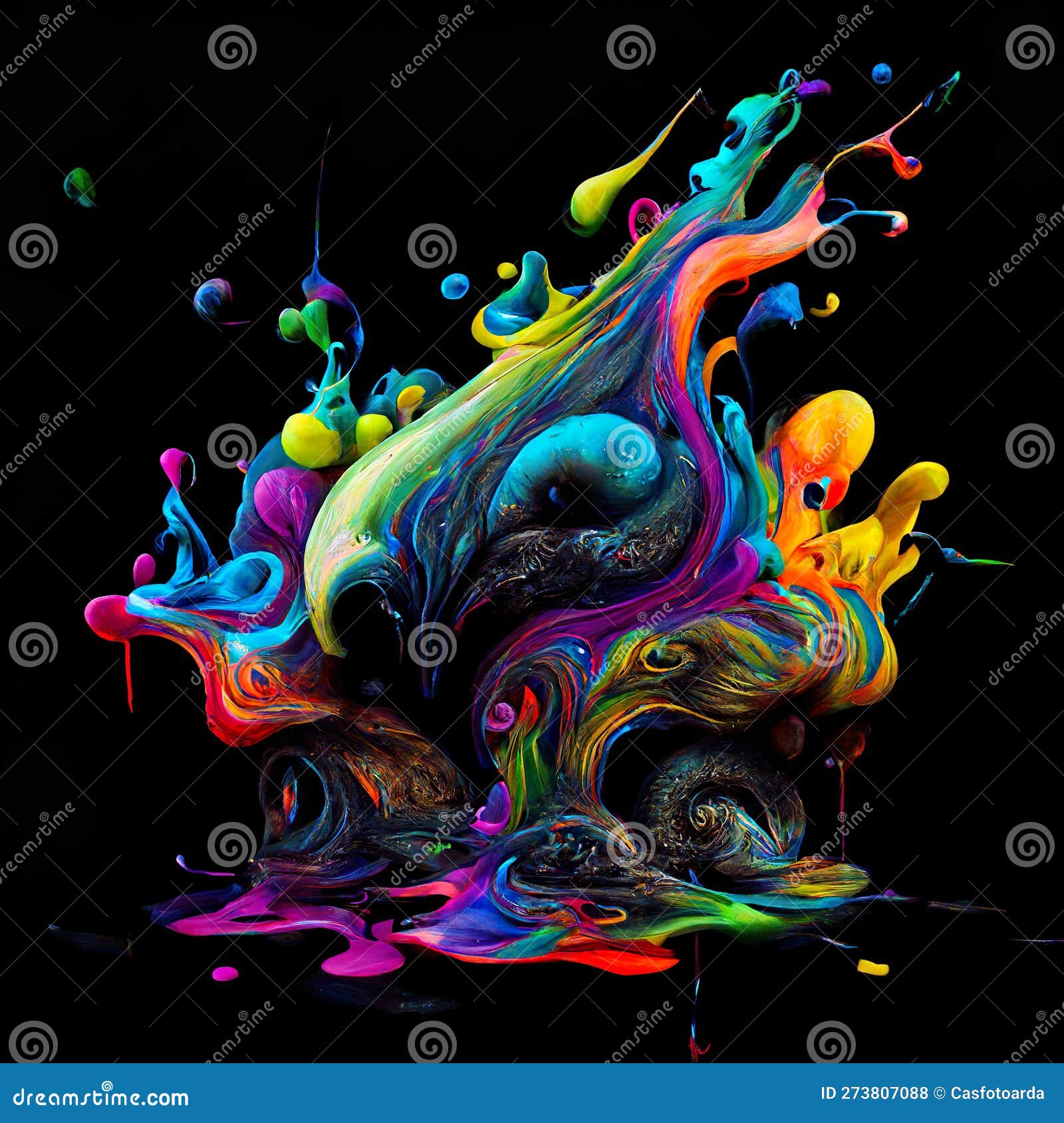Abstract paint splash stock illustration. Illustration of colorful ...