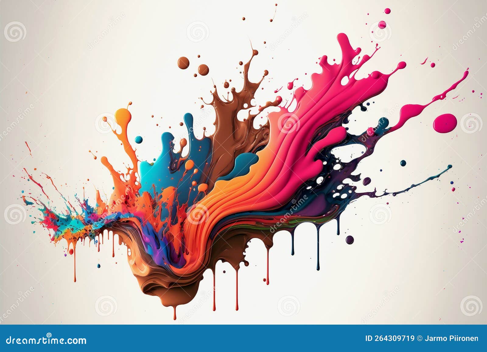 Abstract Paint Splash Isolated on White Background Stock Illustration ...