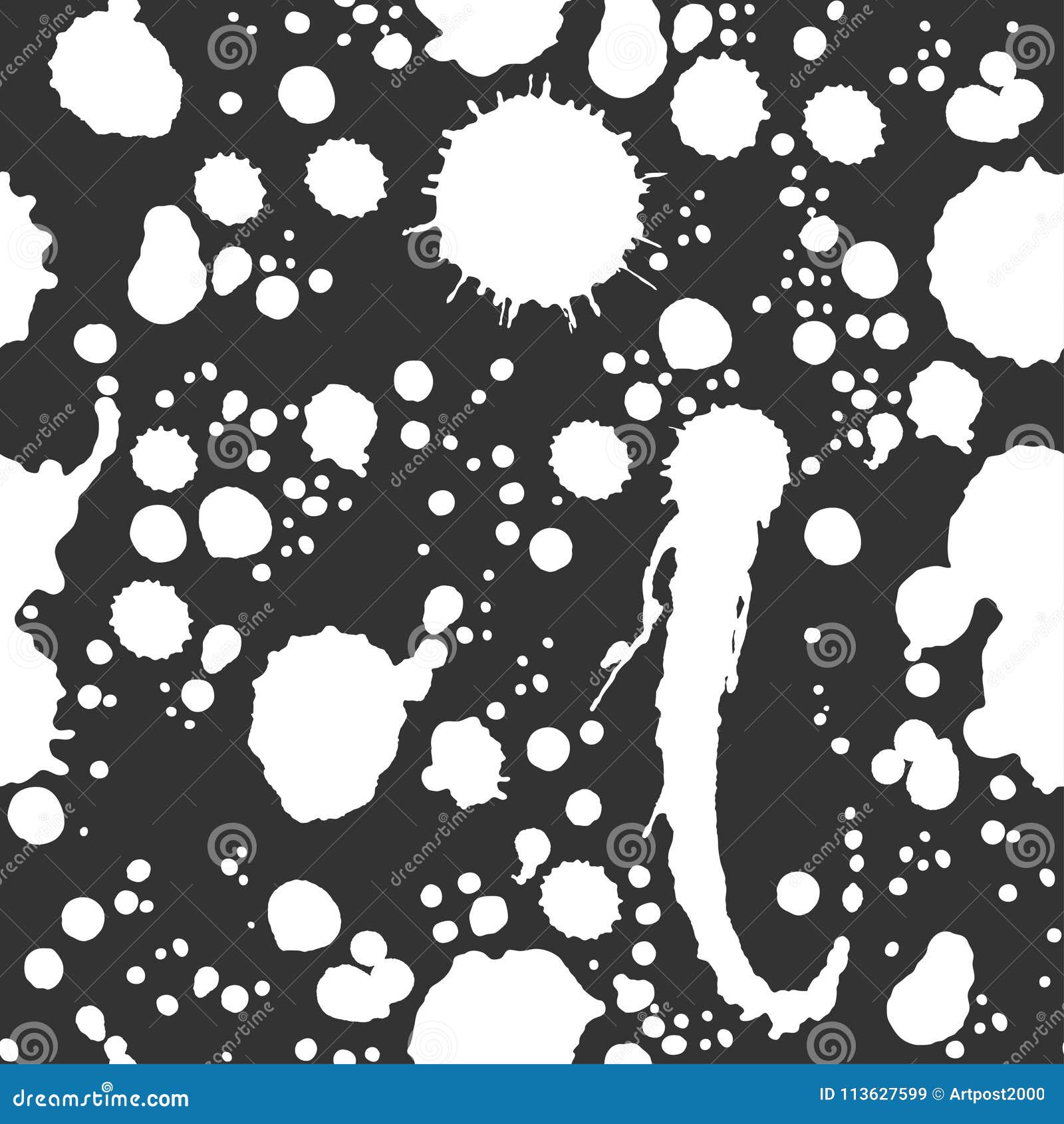 Abstract Paint Splashes and Blots Pattern. Stock Vector - Illustration ...