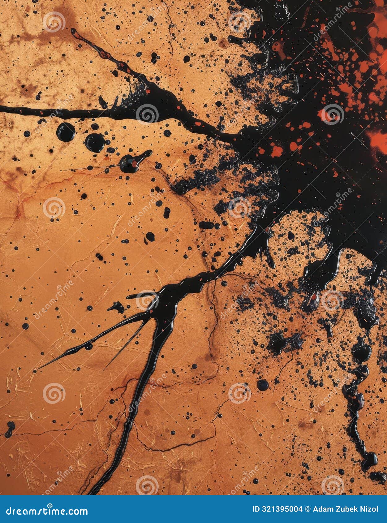 Abstract Paint Splatter and Drip Art Stock Illustration - Illustration ...
