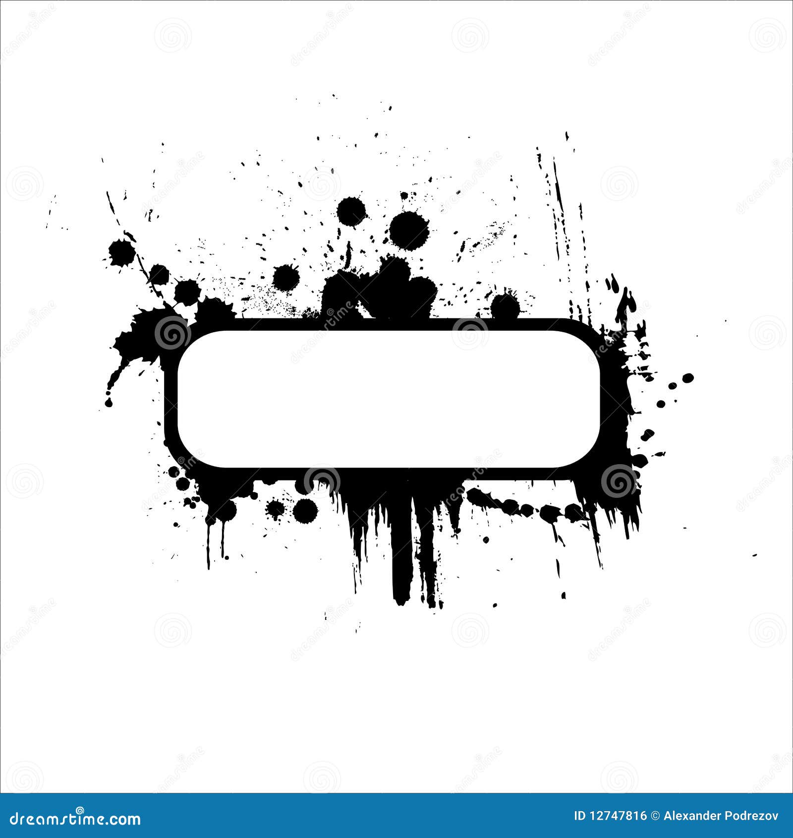 Black Paint Splatter Frame