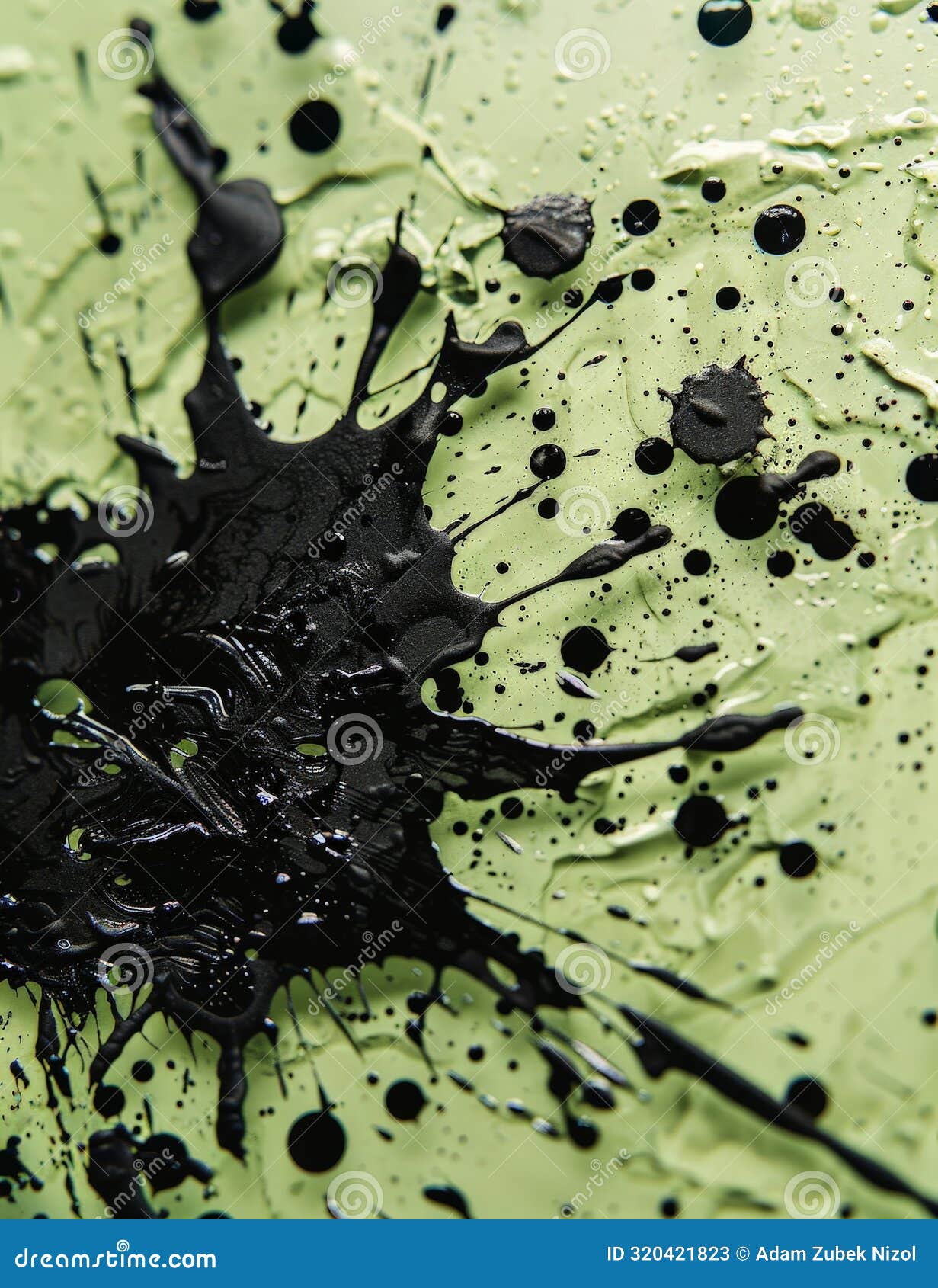 Abstract Paint Splatter on Green Background Stock Illustration ...