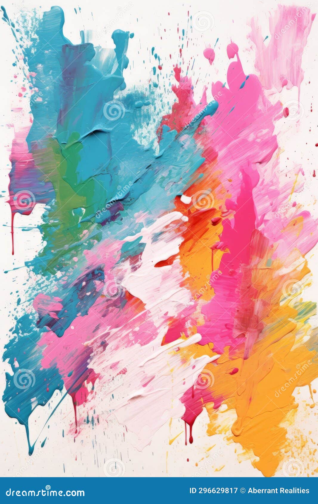 Abstract Paint Splatters on a White Background Stock Illustration ...