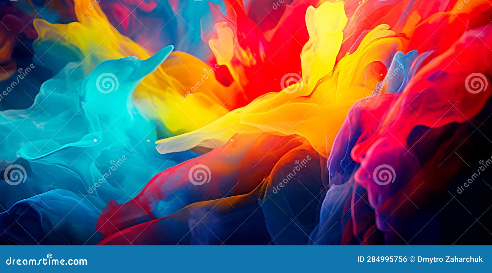 Abstract Paint Spots that Create a Harmonious Composition. Generative ...