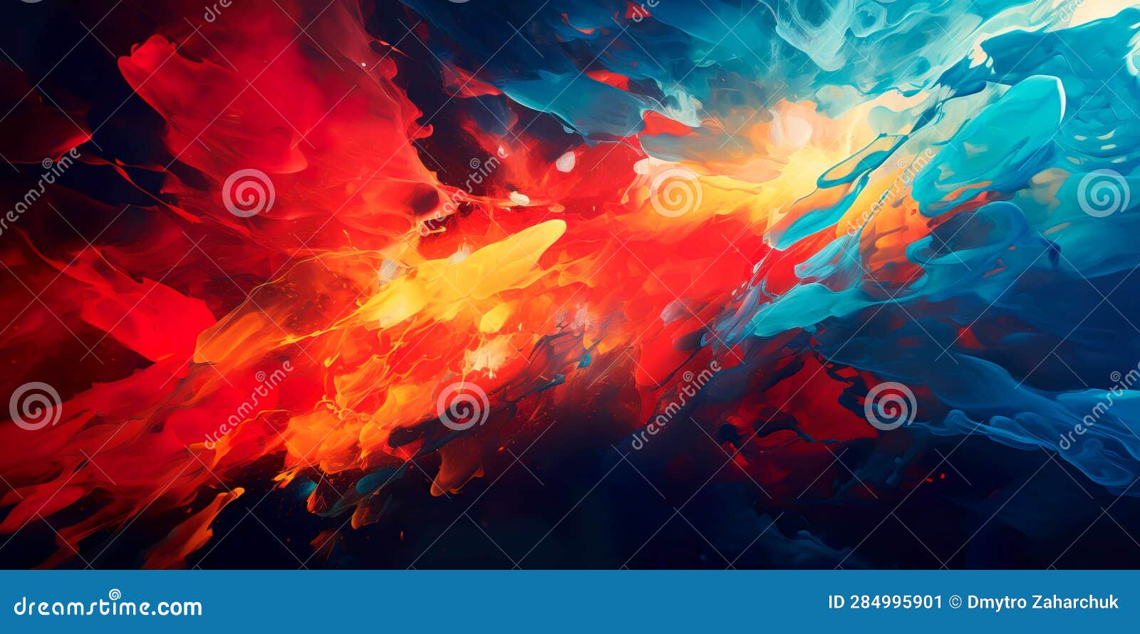 Abstract Paint Spots that Create a Harmonious Composition. Generative ...