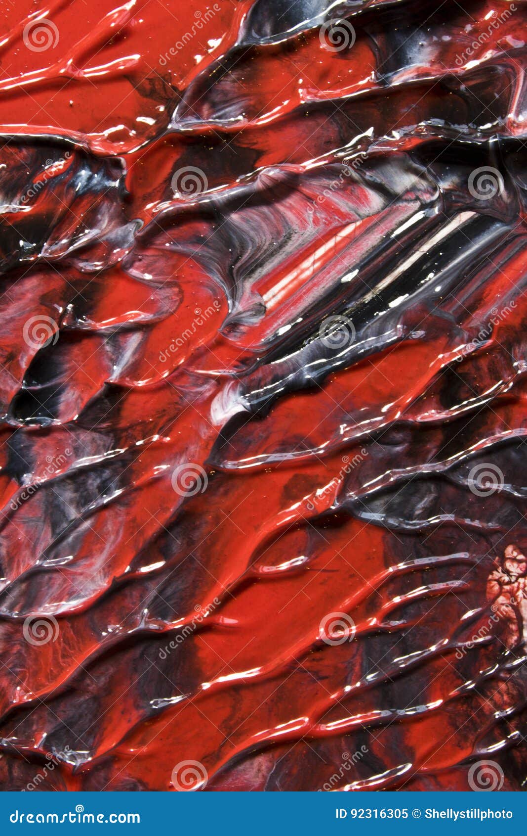 Abstract Paint Streaks and Marks on Black Background Stock Image ...