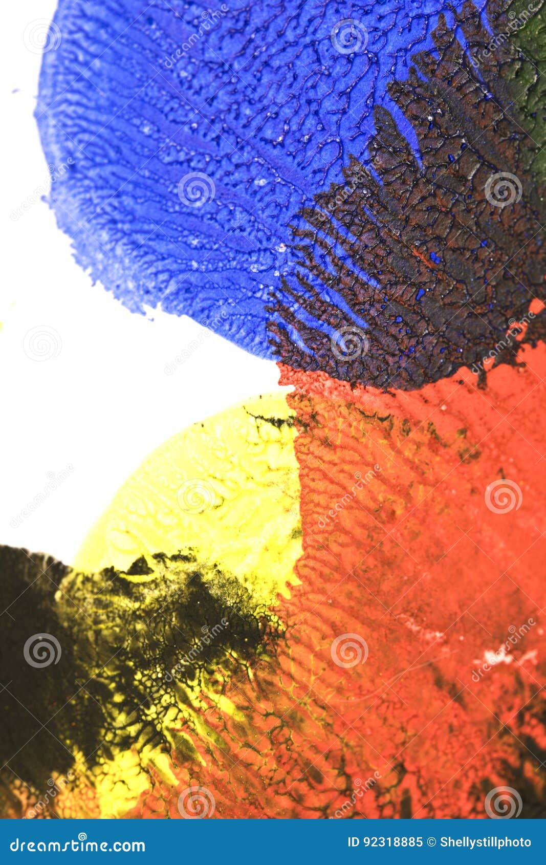 Abstract Paint Streaks and Marks on Black Background Stock Illustration ...