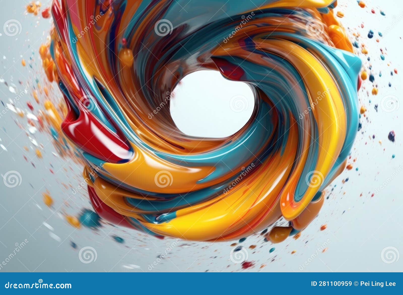 Abstract Paint Swirl Texture Background. Stock Illustration ...