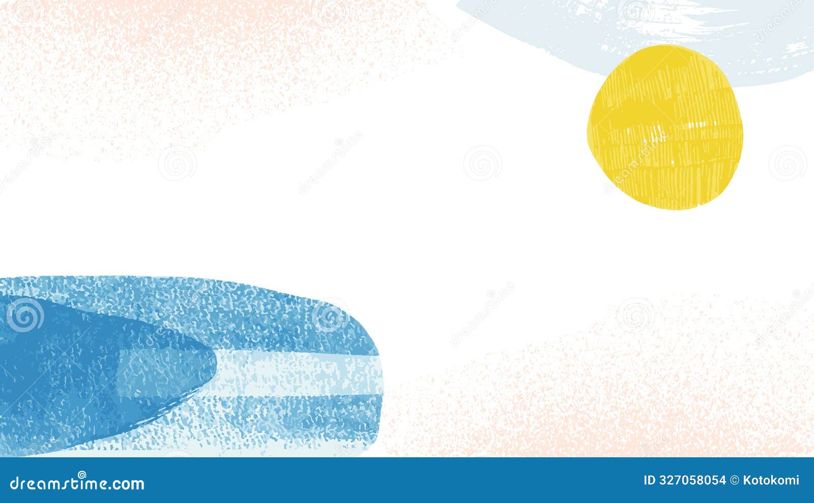 Abstract Paint Texture Background, Calm Composition With Yellow Circle ...