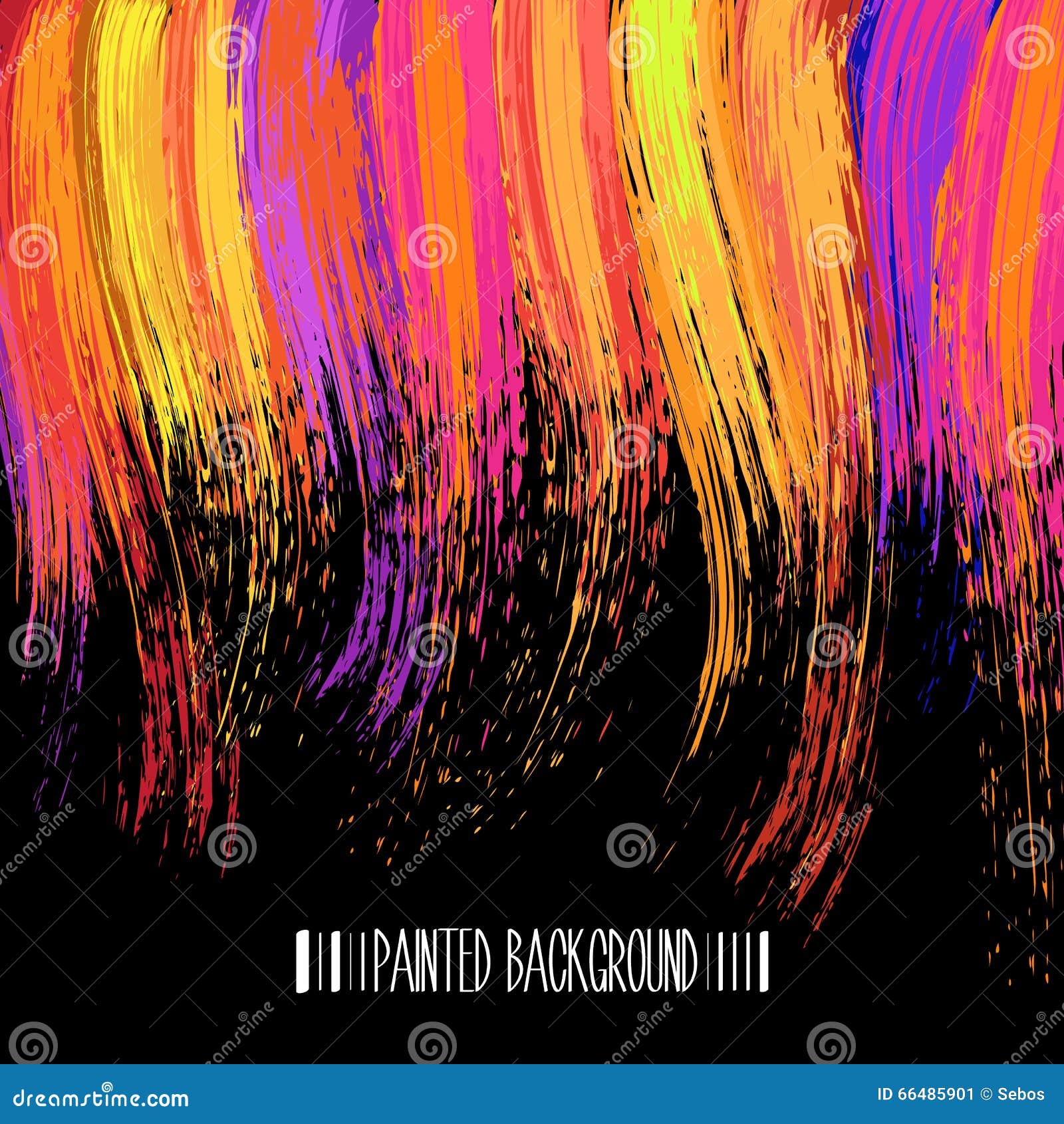 Abstract Painted Acrylic Brush Strokes Background Stock Vector ...