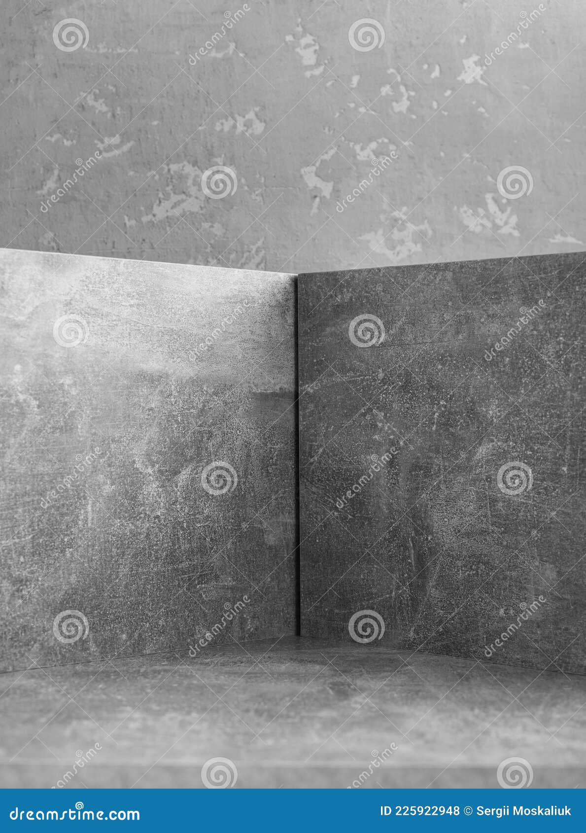 Abstract Painted Background Texture at Grey Table Top. Front View of ...