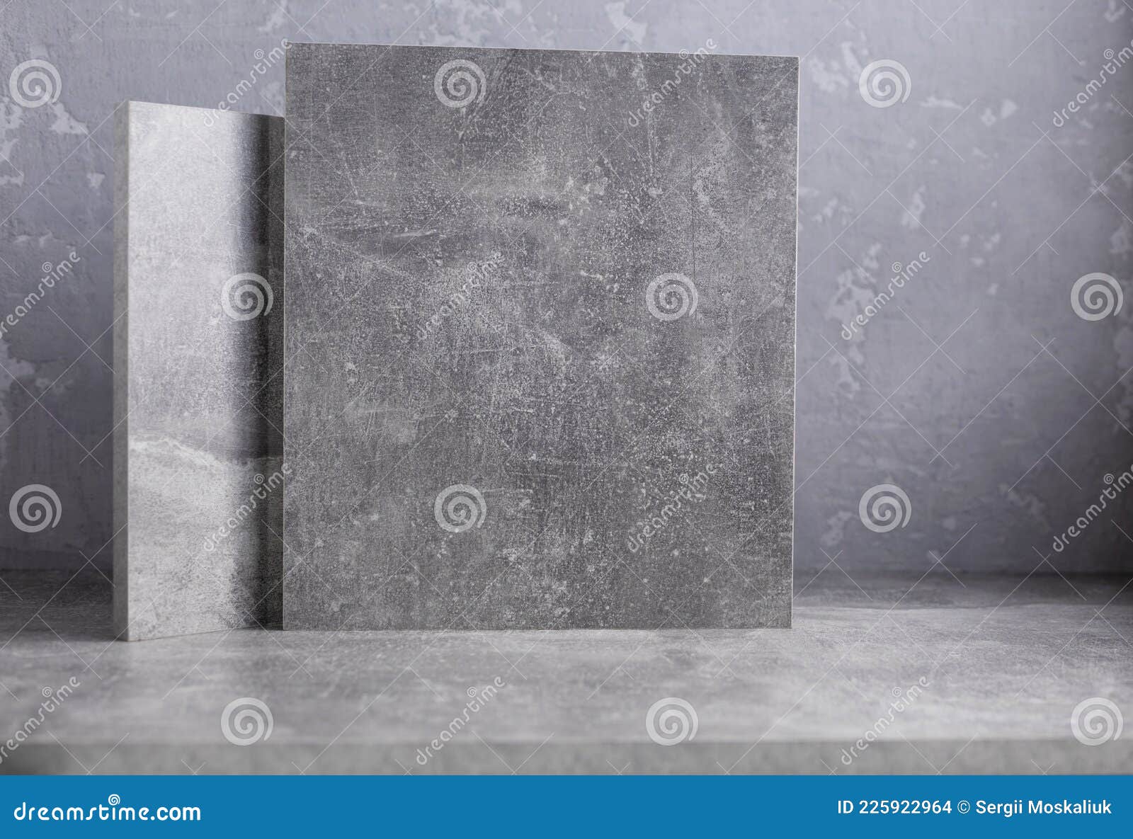 Abstract Painted Background Texture at Grey Table Top. Front View of ...