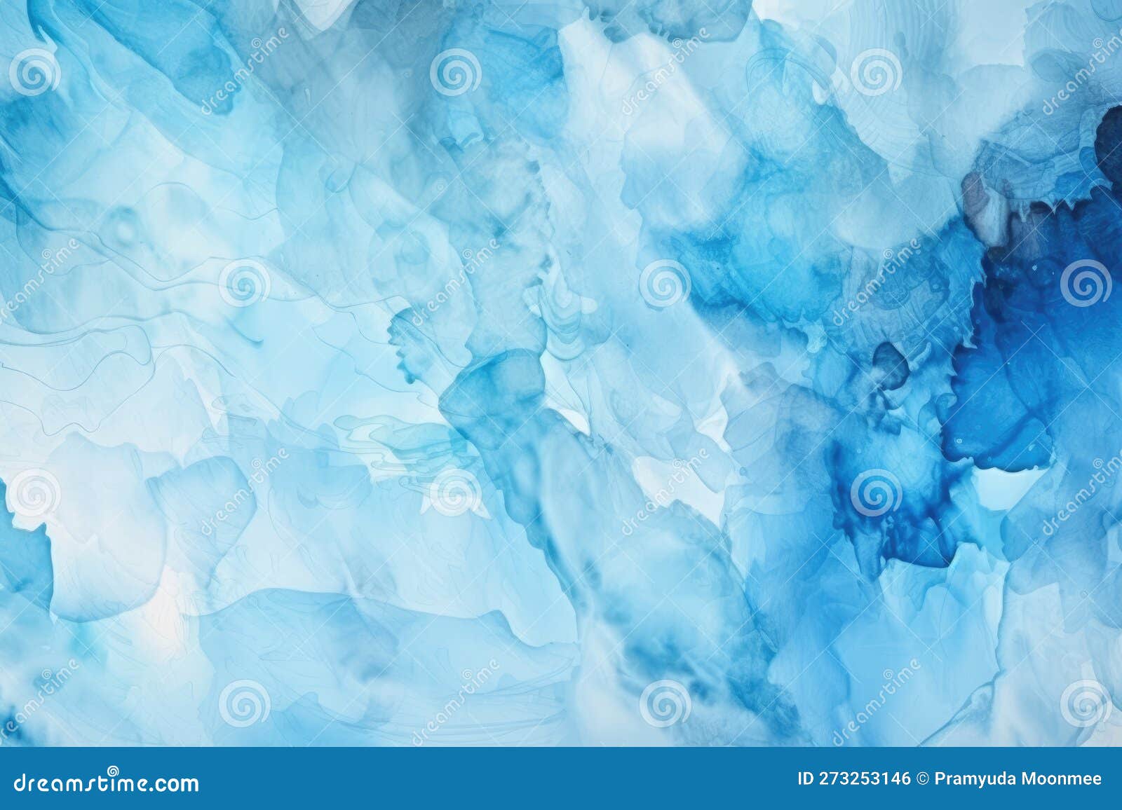 Abstract Painted Blue Color Watercolor Background.generative Ai Stock ...
