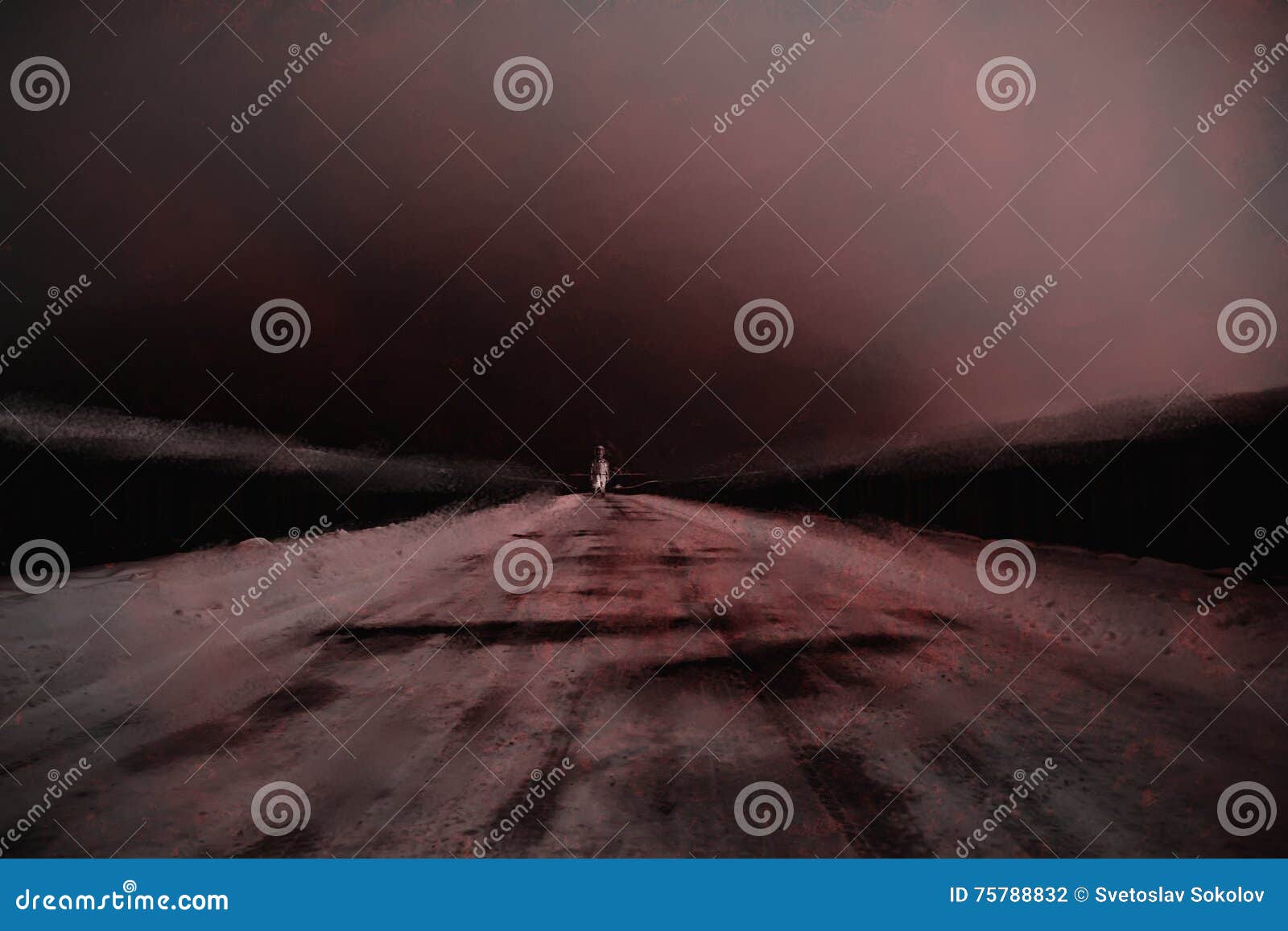 Abstract painted road stock photo. Image of evening, creepy - 75788832