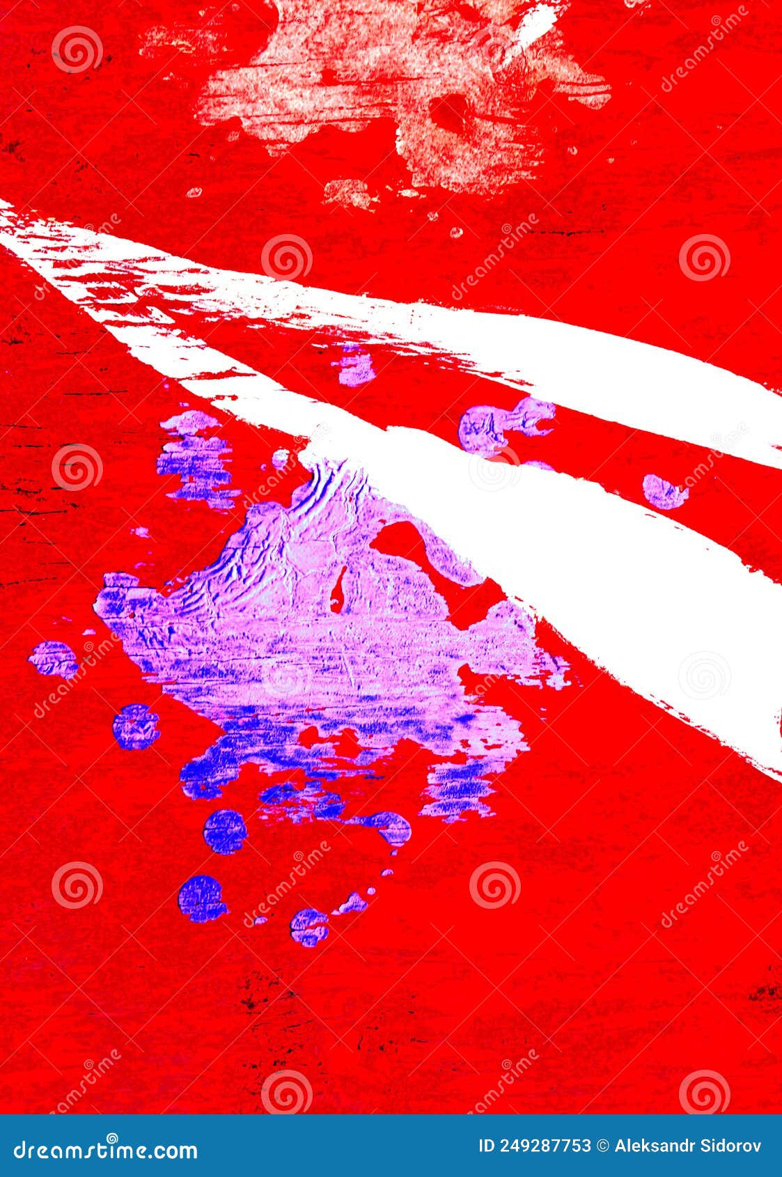 Abstract Painted Texture with Random Colored Spots and Strokes ...