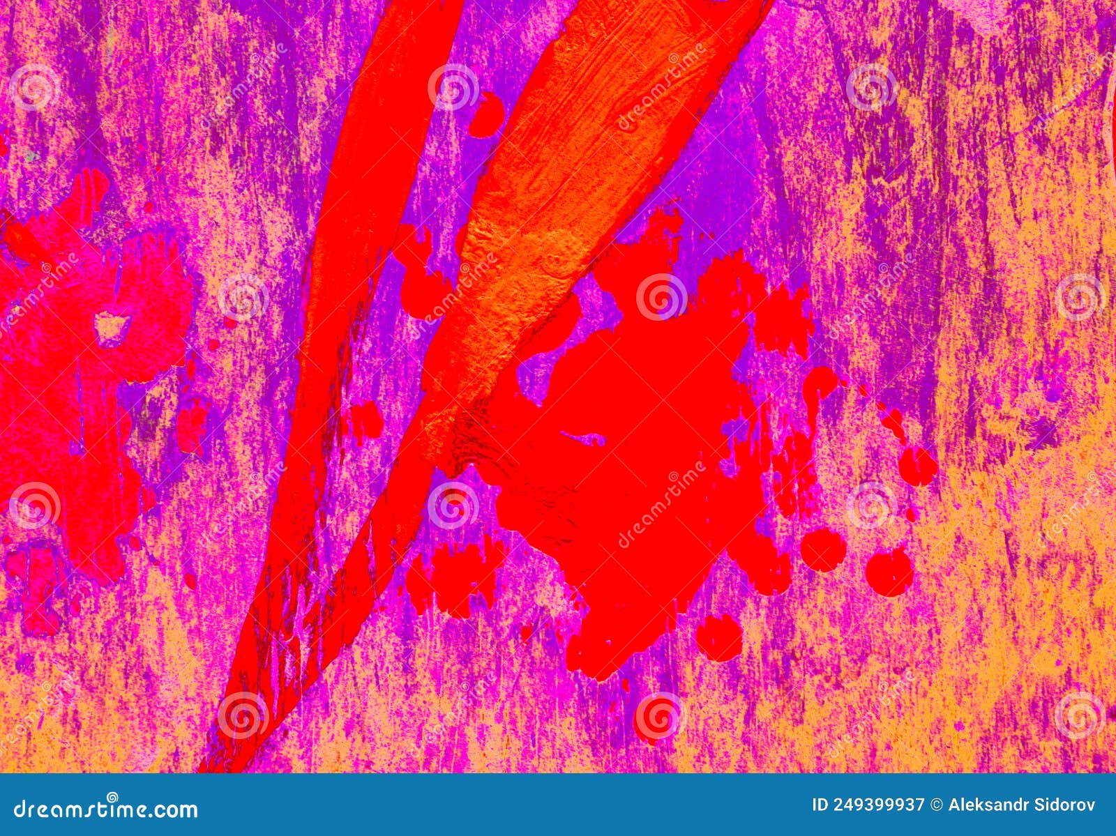 Abstract Painted Texture with Random Colored Spots and Strokes ...