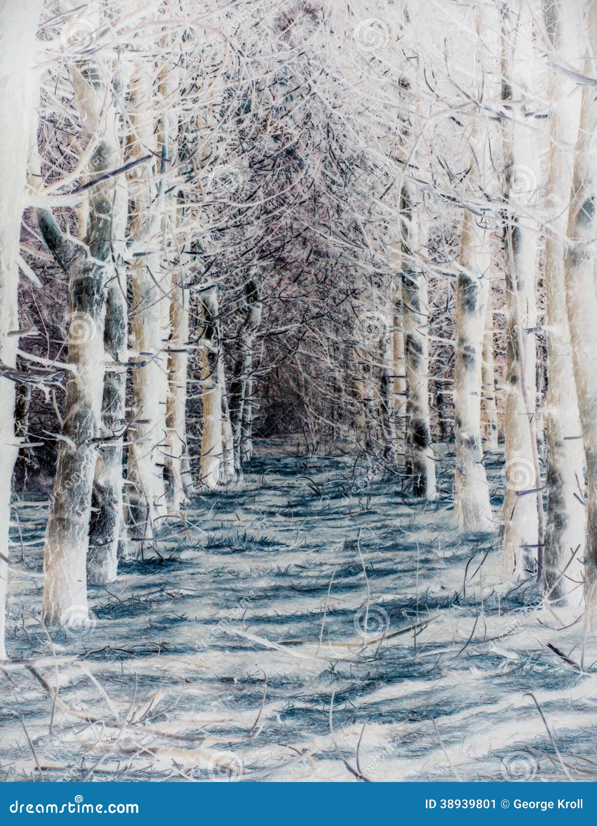 Abstract Painterly Forest Scene Stock Image - Image of peaceful ...