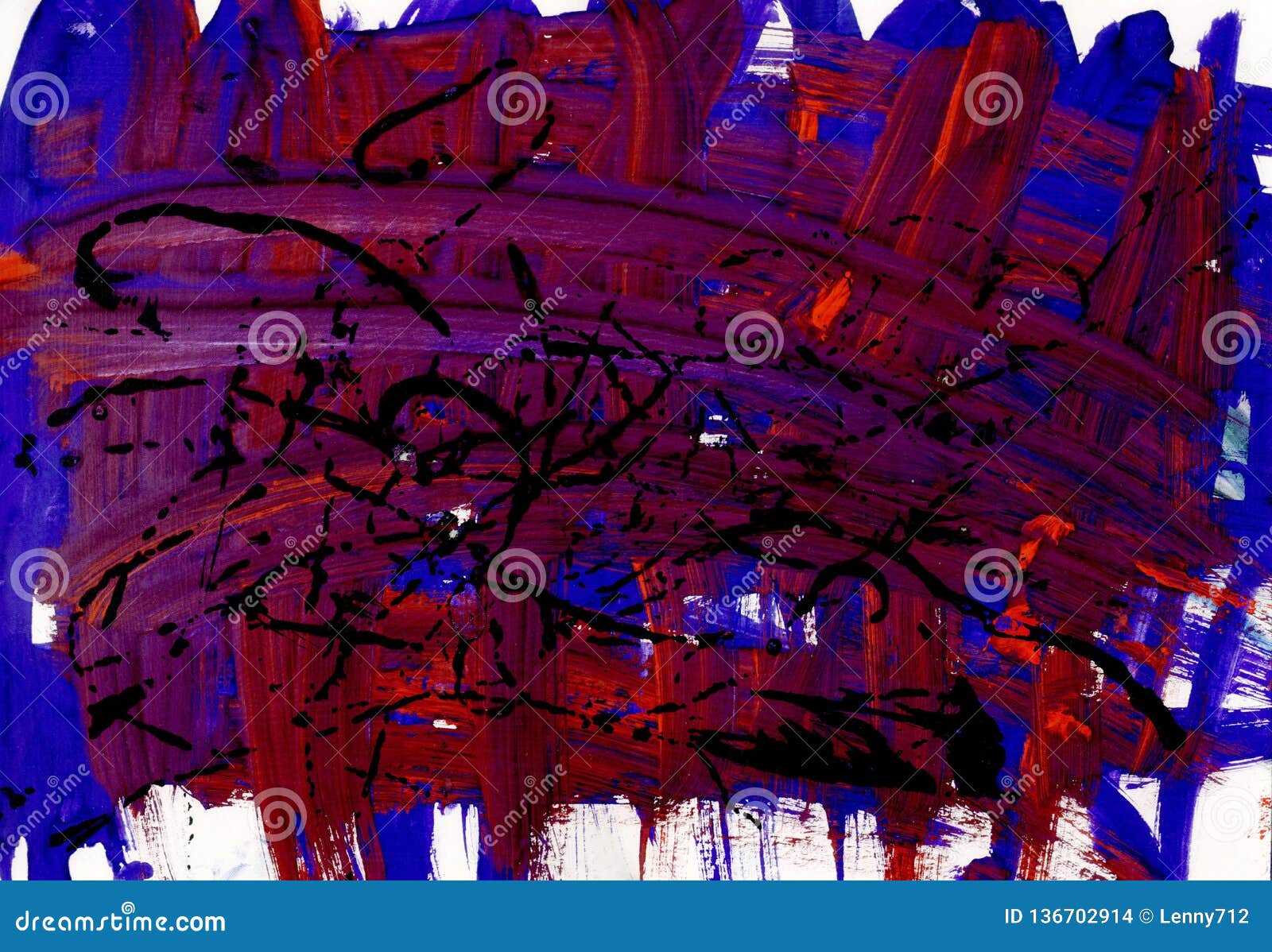 Abstract Painting Background Dramatic Effects Stock Illustration ...