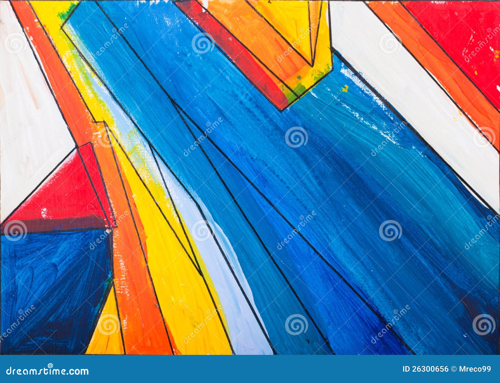 Abstract Painting and Bold Colors Stock Illustration - Illustration of ...