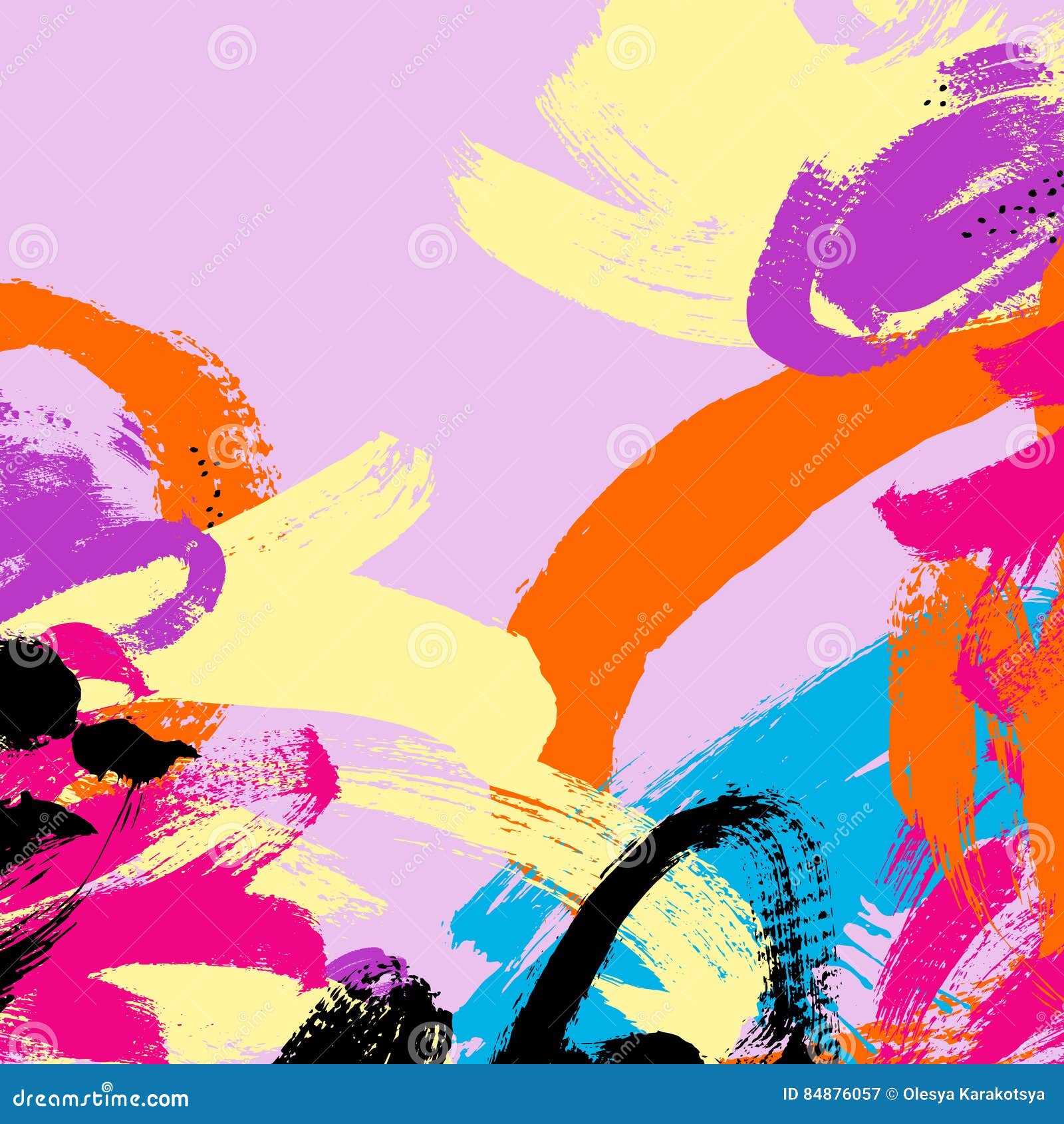 Abstract Painting Brush Stroke Pattern Background Stock Vector ...