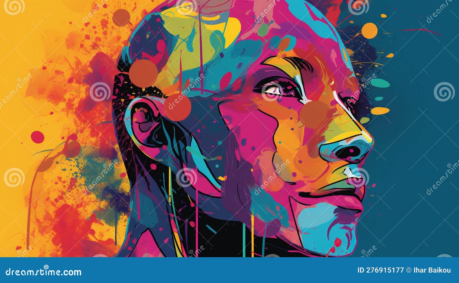 Mental Reflections an Abstract Painting Stock Illustration ...