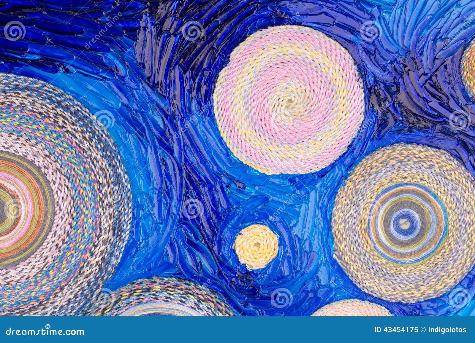 Abstract Painting of Circles. Stock Illustration - Illustration of ...