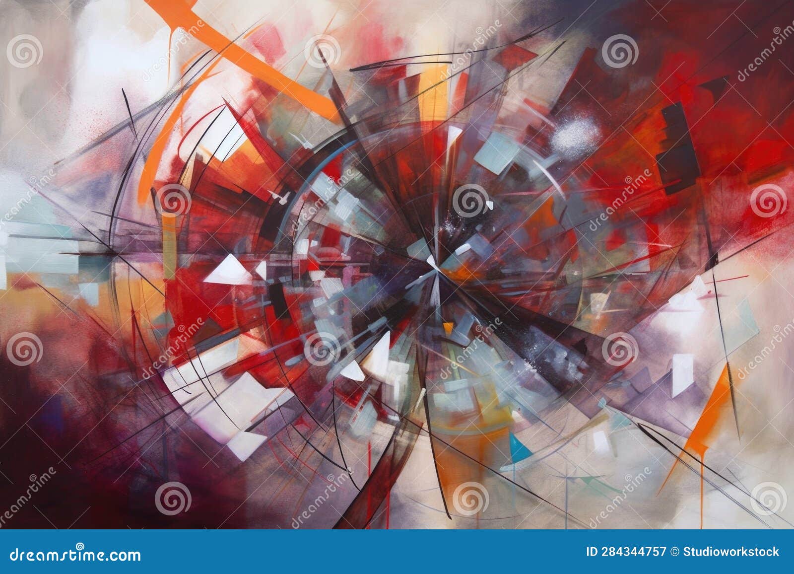 Abstract Painting, with Deliberate Use of Symmetry and Rotational ...