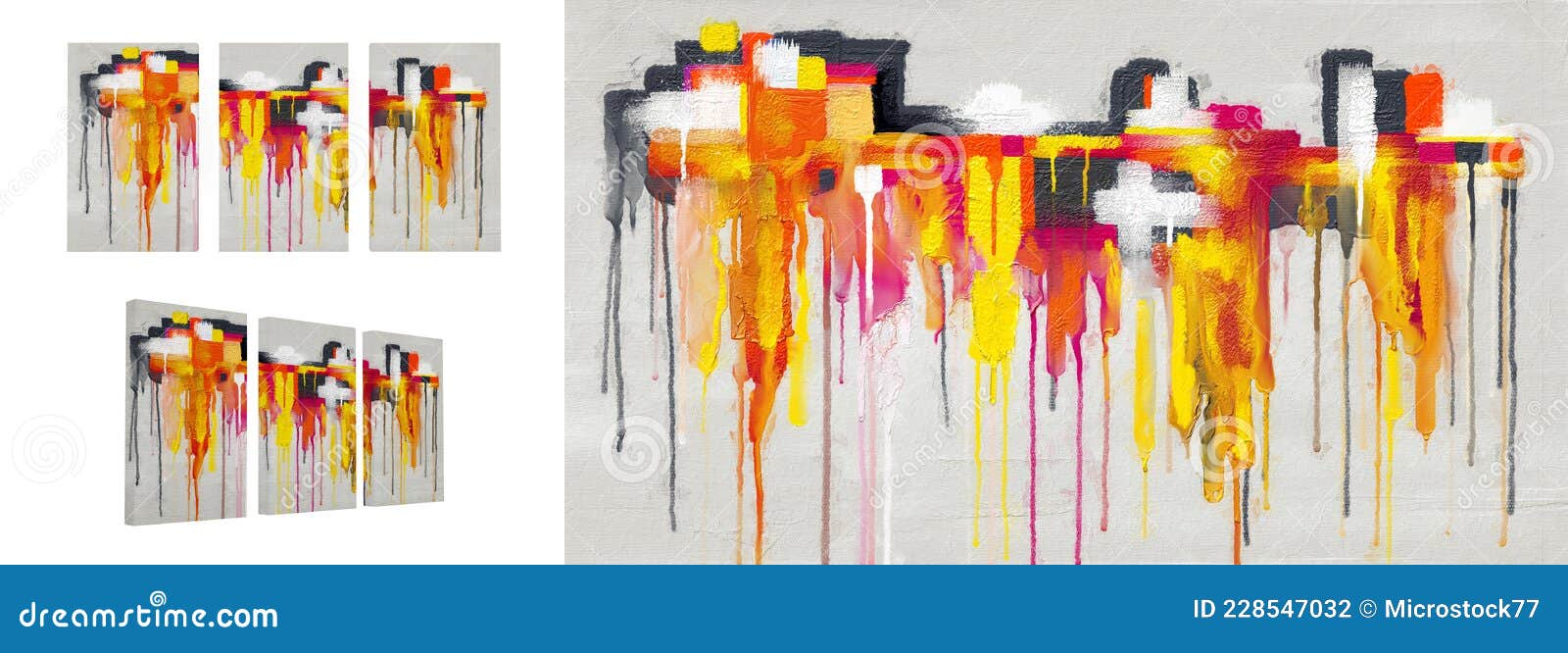 Abstract Painting Dripping Effect Stock Illustration - Illustration of ...