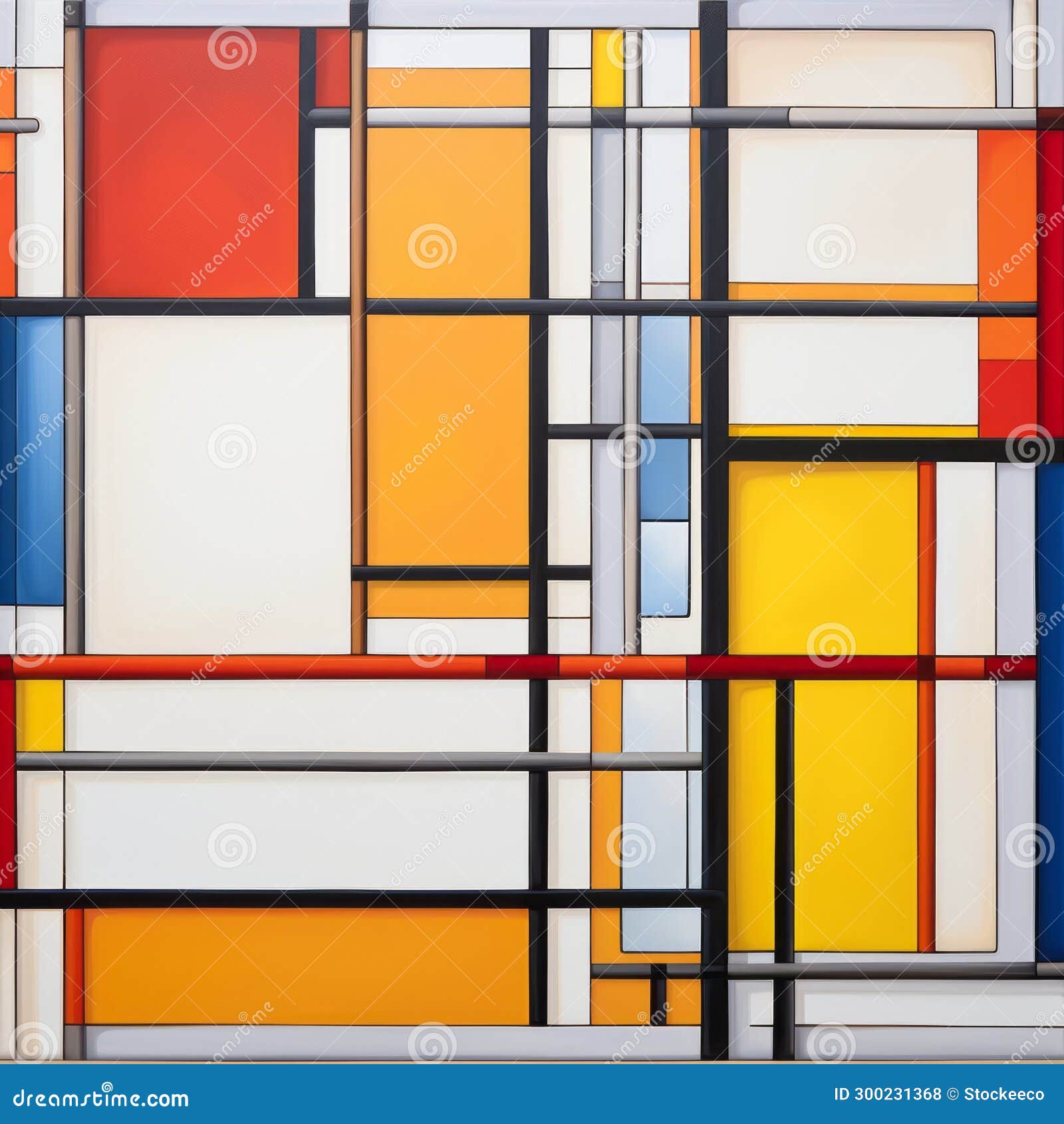 Colorful Complexity: a Modern Painting with Hard Edge Style Stock ...