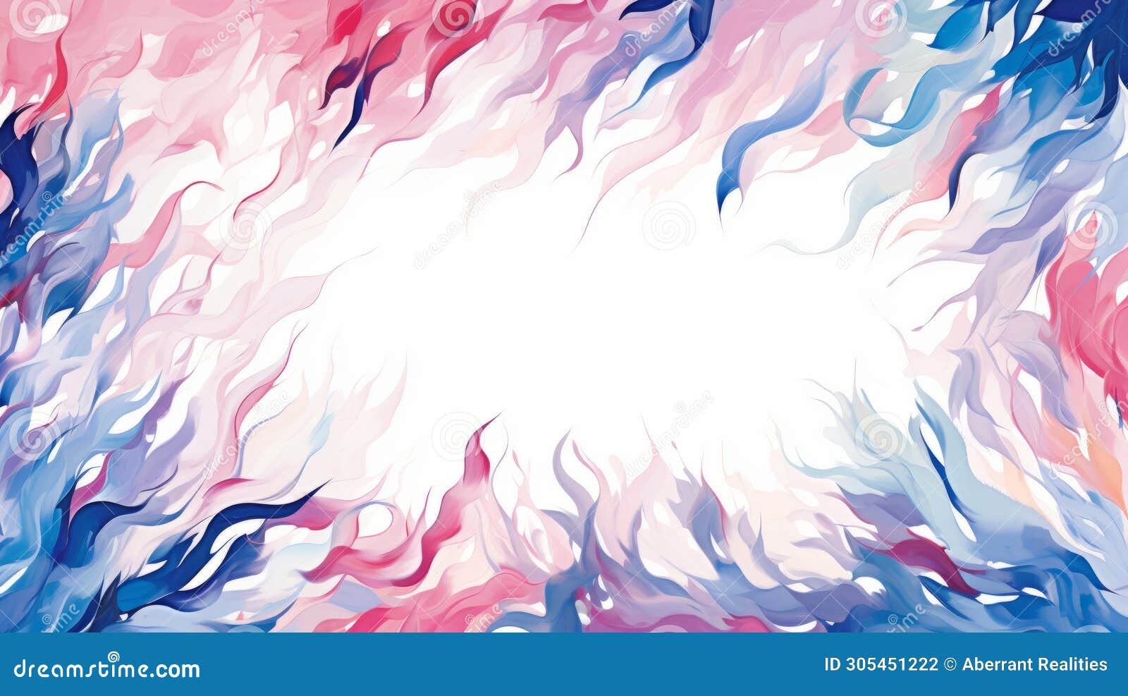 Abstract Painting of Flames with a White Background Stock Illustration ...