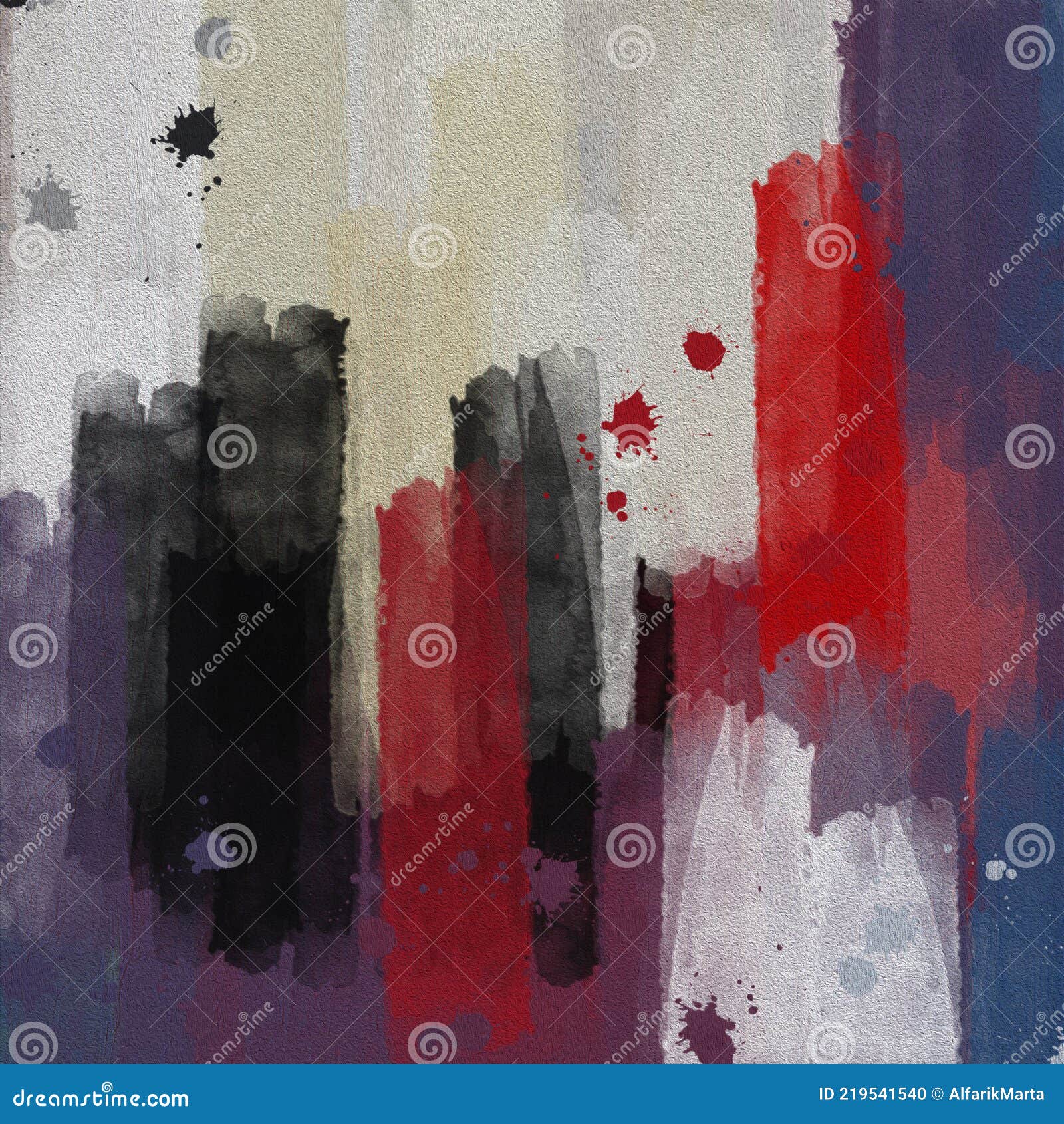 TWO SIDES Abstract Oil Painting Stock Photo - Image of artwork ...